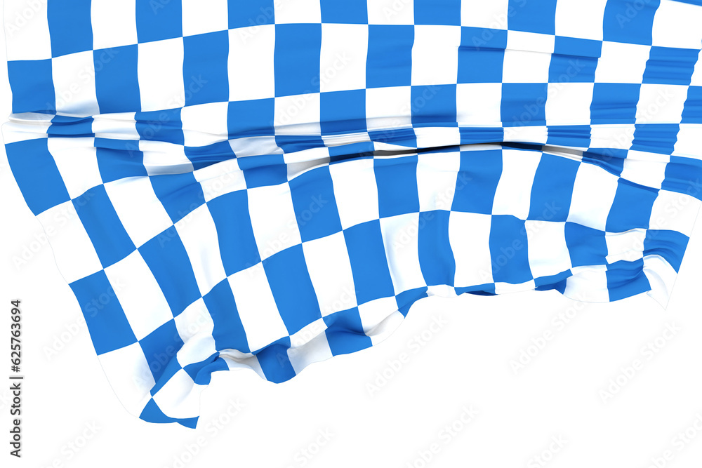 Digital png illustration of white and blue checkered flag on ...