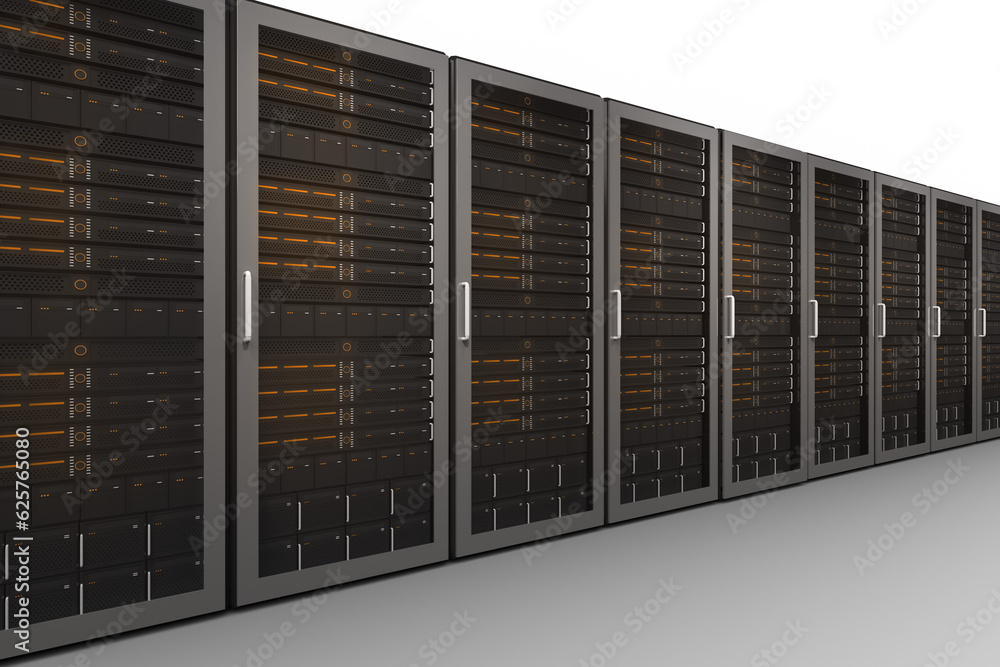 Digital png illustration of computer server room on transparent ...