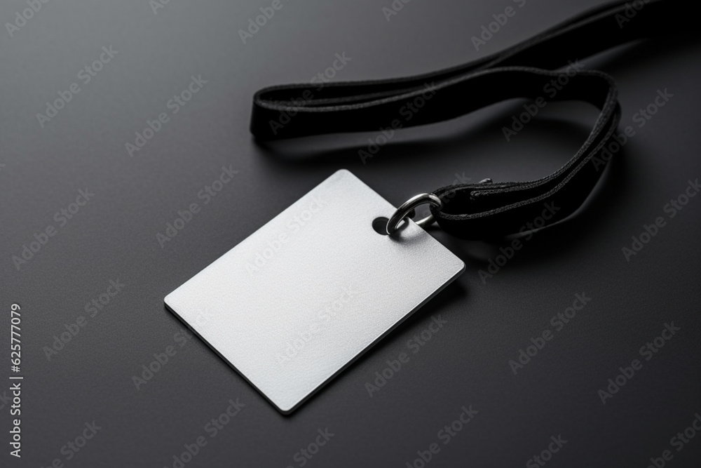 Blank badge mockup isolated on black, Plain empty name tag mock up ...