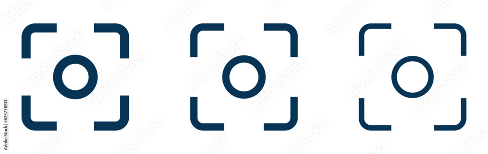 Capture icons, center focus symbols, auto focus icons, screen shot ...