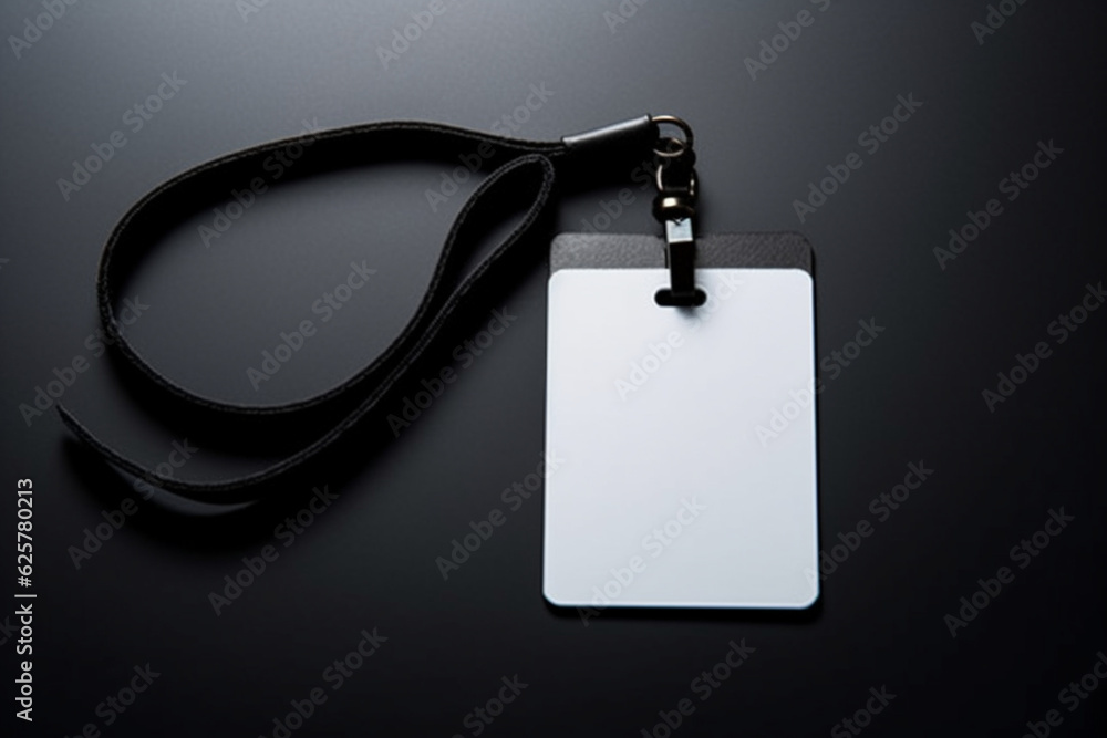 Blank badge mockup isolated on black, Plain empty name tag mock up ...