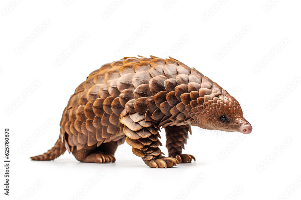 Image of malayan pangolin on white background. Wildlife Animals ...