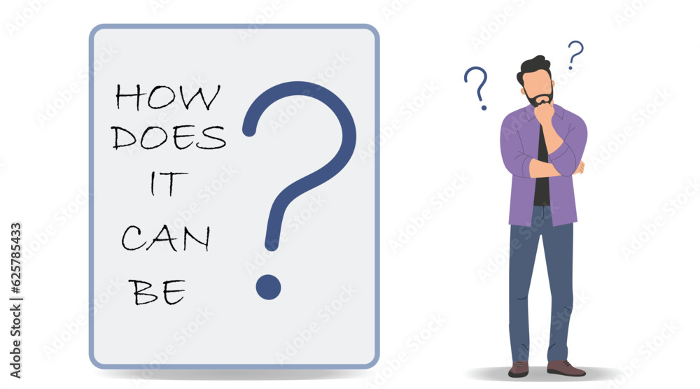 How does it can be and Confused person with What sign, Thinking person ...