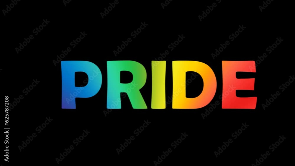 Pride typography Animation ,Lgbt pride rainbow text , pride text ...