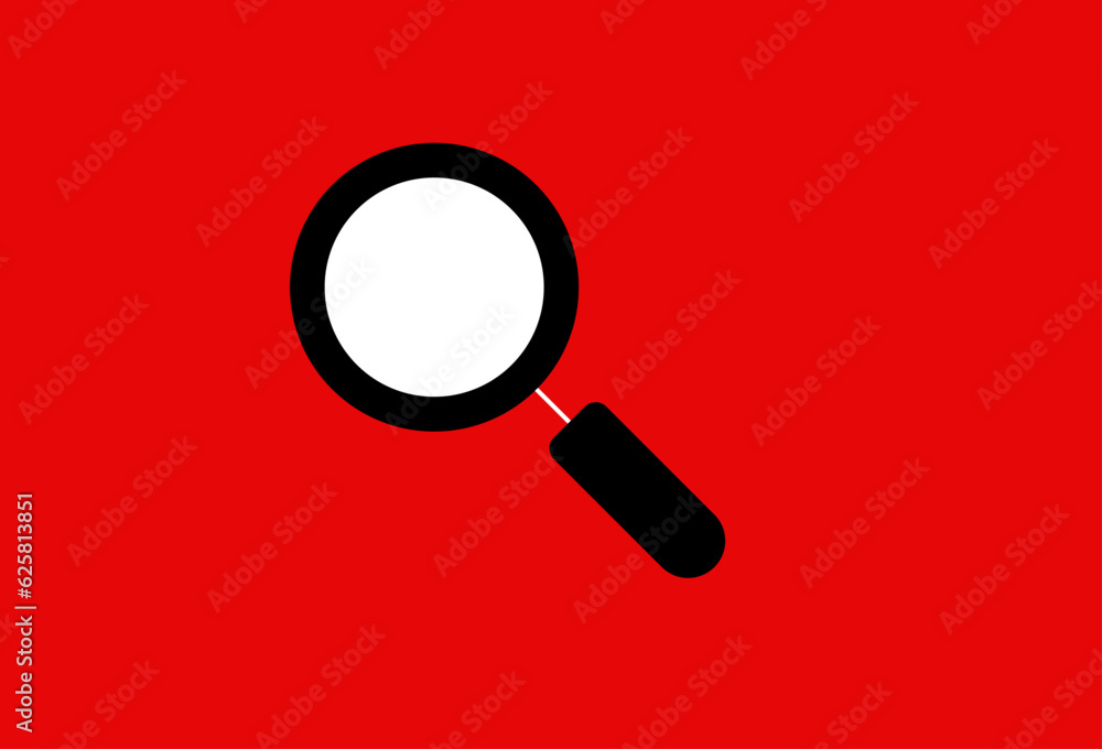 Vector illustration search in flat style design. Colorful bauhaus ...