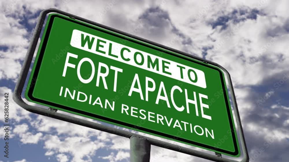 Welcome to Fort Apache Indian Reservation Road Sign, Arizona and New ...