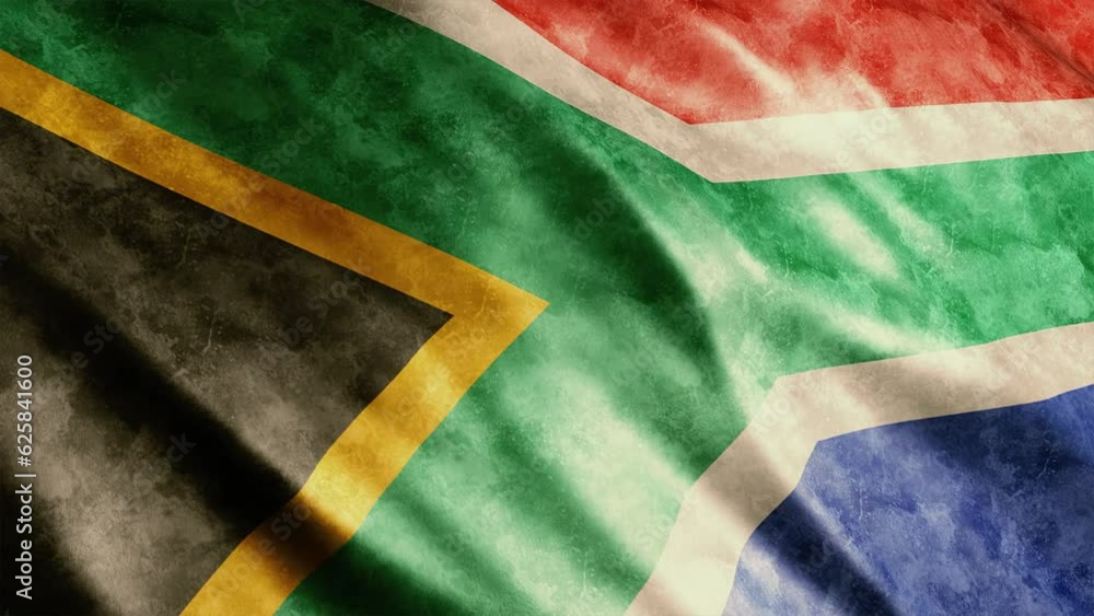 South Africa National Flag Grunge Animation High Quality Waving Flag ...