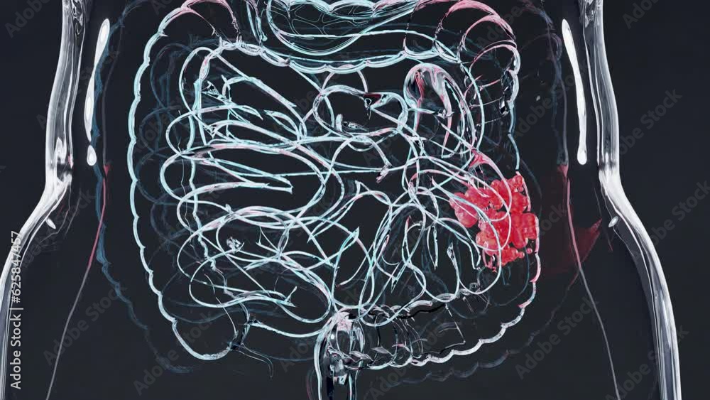 Bowel cancer or Colorectal tumor, Colon cancer, intestine inflammatory ...