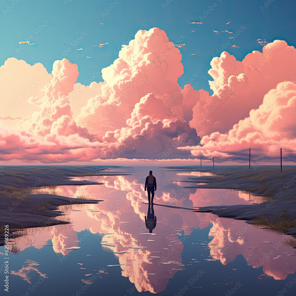 Series of images showcasing introspective moments, self-reflection, and ...