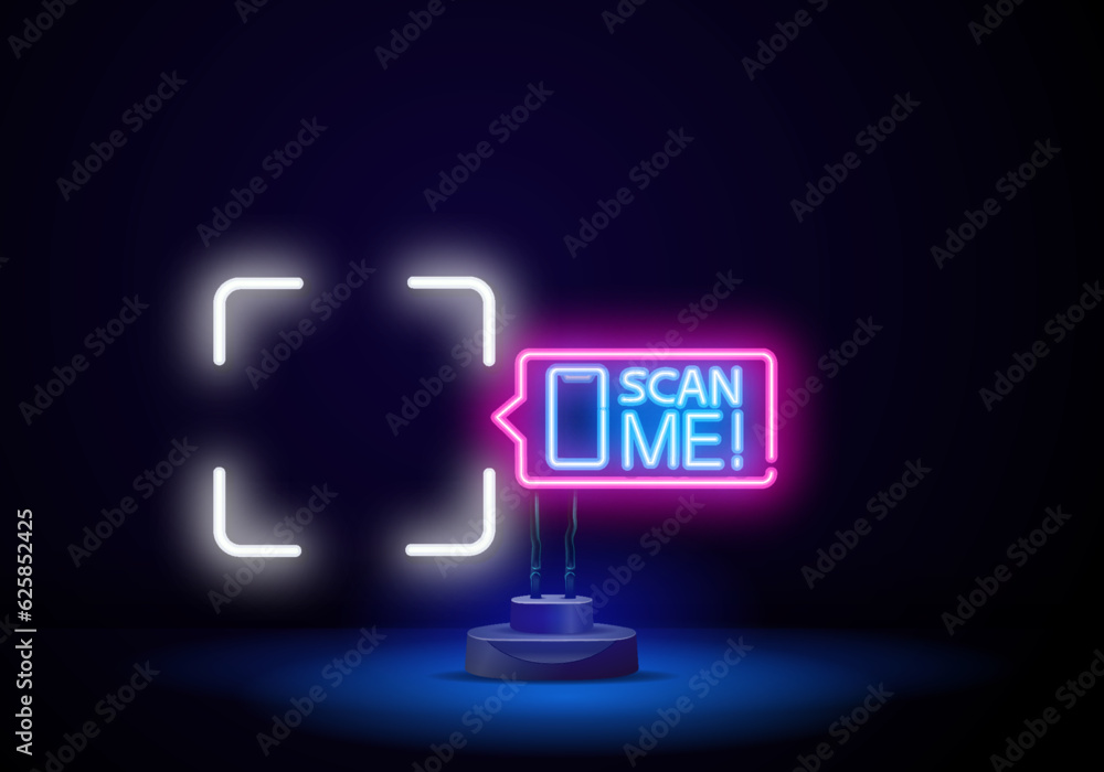 Scan me icon with QR code. Qrcode tempate for mobile app Stock Vector ...