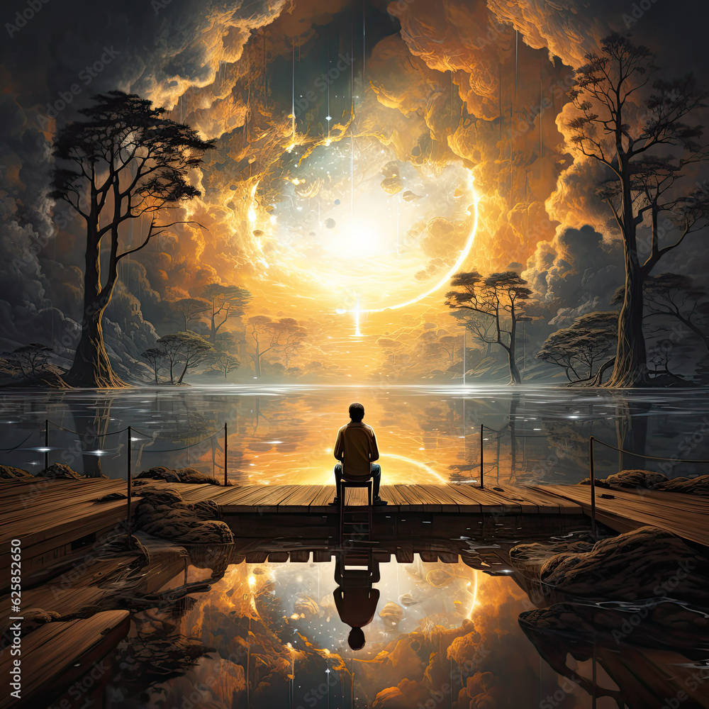 Series of images showcasing introspective moments, self-reflection, and ...