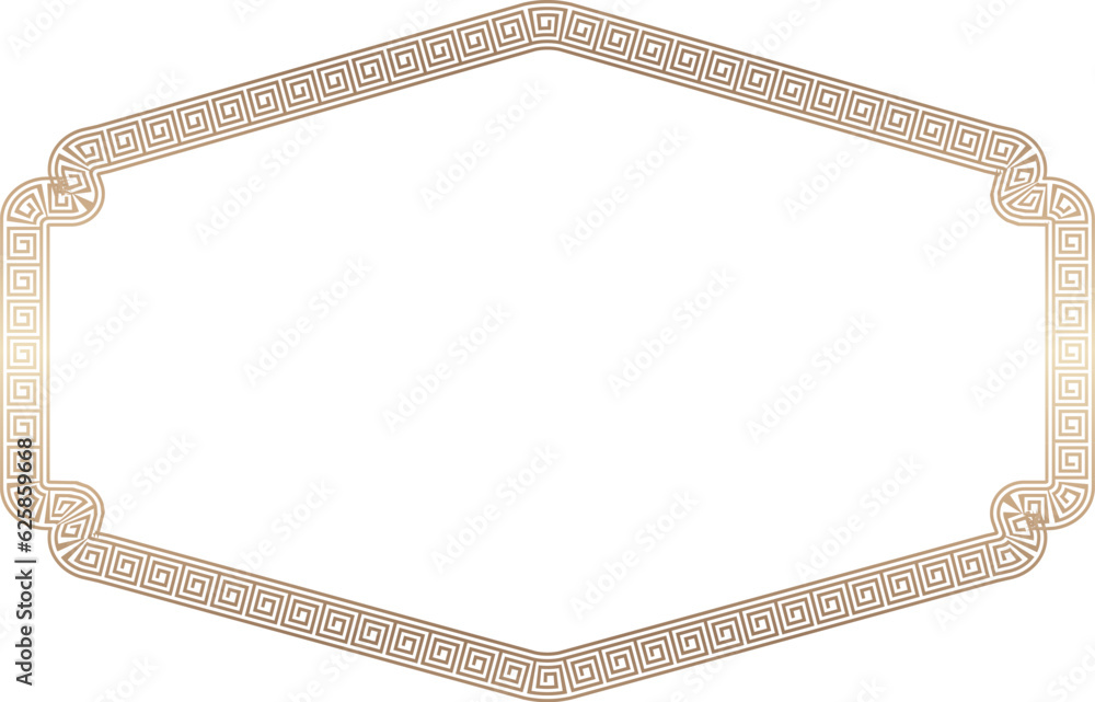 Rectangle shape vintage frames meander frame Greek key pattern Greek ...