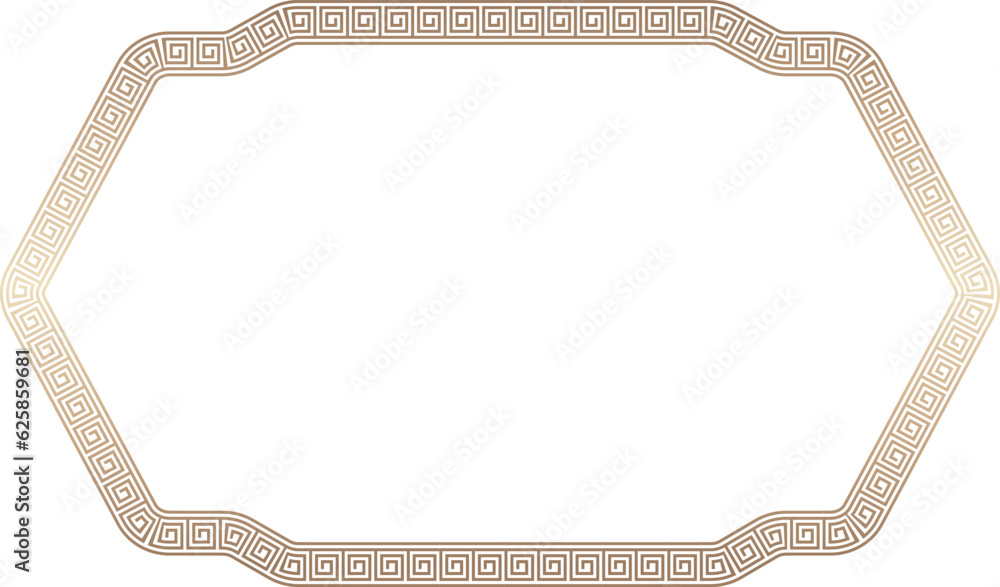Rectangle shape vintage frames meander frame Greek key pattern Greek ...