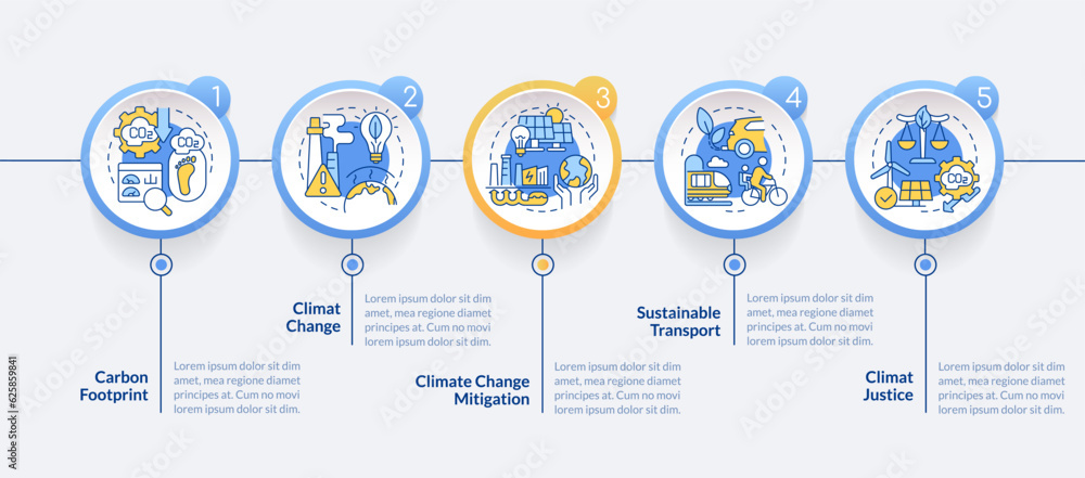 Multicolor carbon border adjustment vector infographics template, data ...