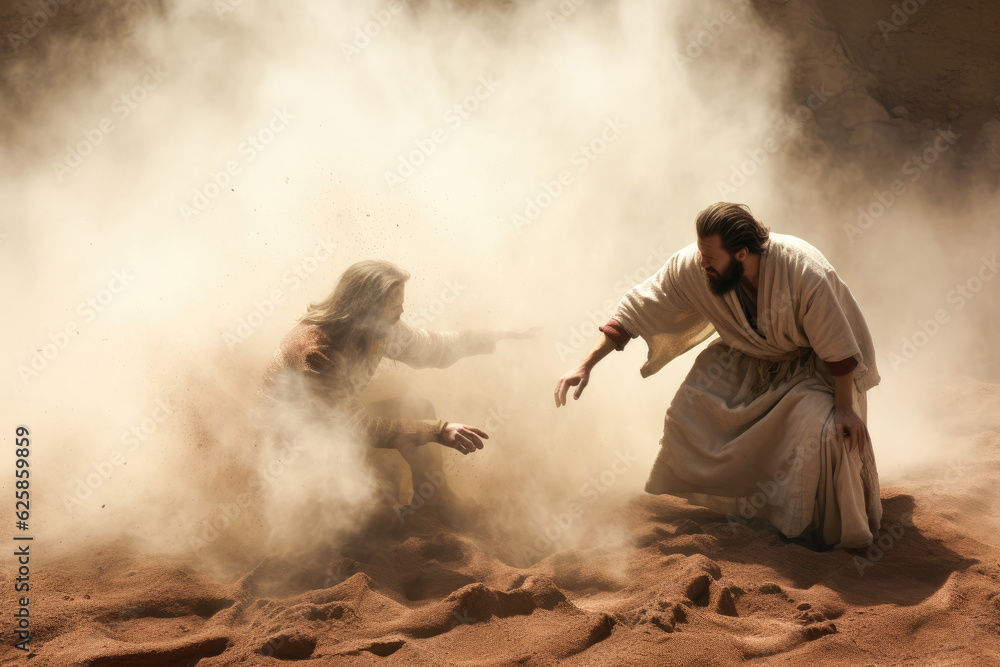 Jesus Christ in Creation creating all things including man from the ...