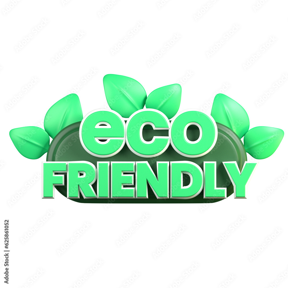 3d eco friendly wordmark icon for world environment day or save earth ...