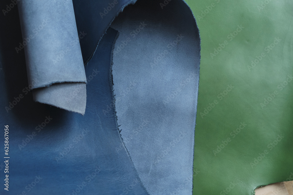 selection of premium natural leather specimens, underlining the ...