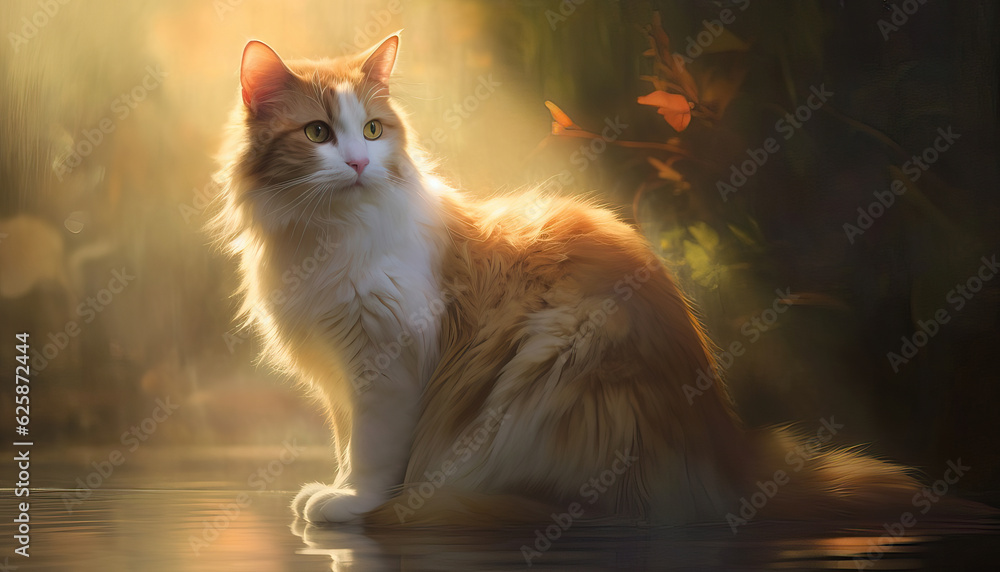 Sunshine on Muppet Cat, Cat Portrait Photography,A calico ragdoll cat ...