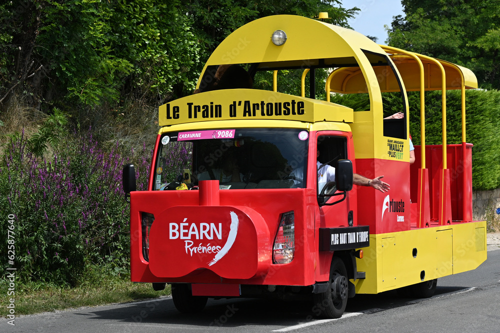 Le Tourne, Aquitaine, France -07 07 2023: Artouste train car during the ...