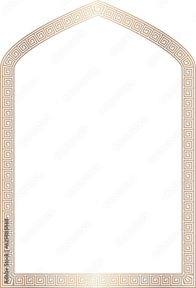 Tudor Arch rectangular frame architecture window door ornate Greek key ...