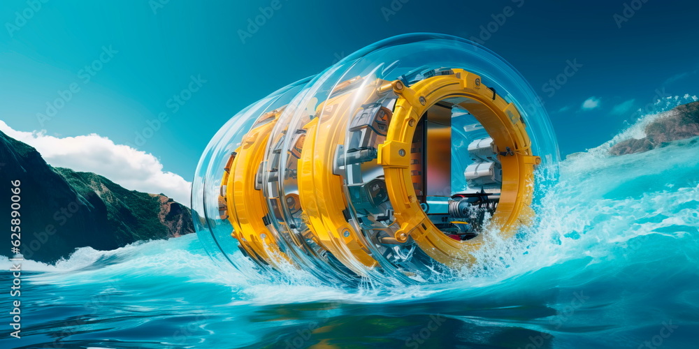 wave energy converter harnessing the power of ocean waves to generate ...