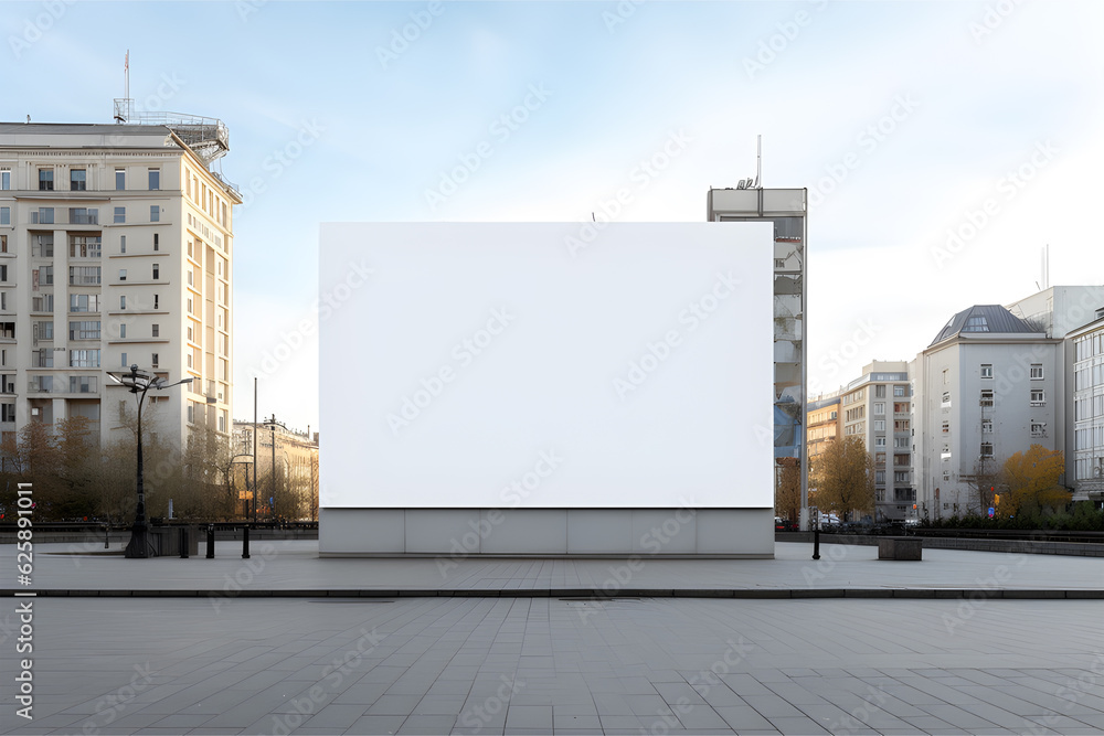 Billboard mockup outdoors, Outdoor advertising poster at daylight time ...