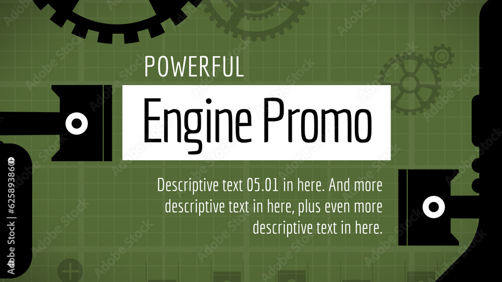 Powerful Product Promo Engine Stock Template | Adobe Stock
