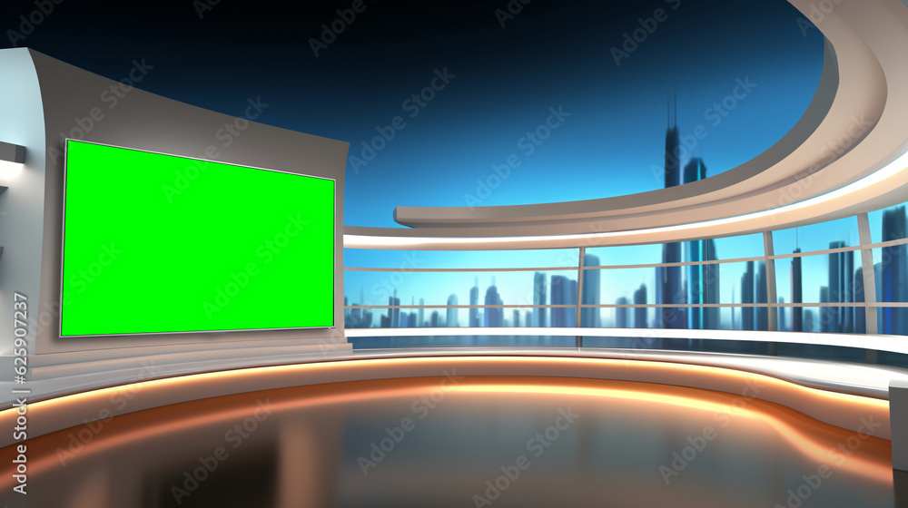 Tv Studio. News studio. News room. Background for newscast. Backdrop ...