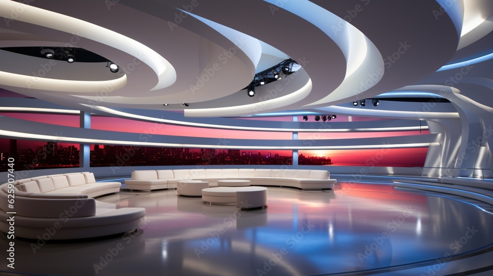 Tv Studio. News studio. News room. Background for newscast. Backdrop ...