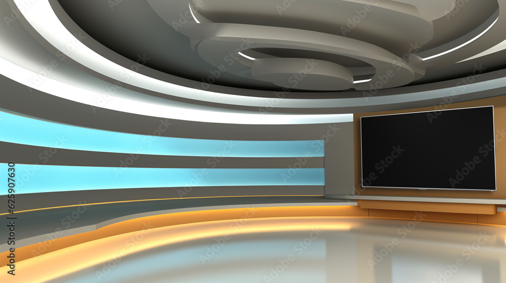 Tv Studio. News studio. News room. Background for newscast. Backdrop ...