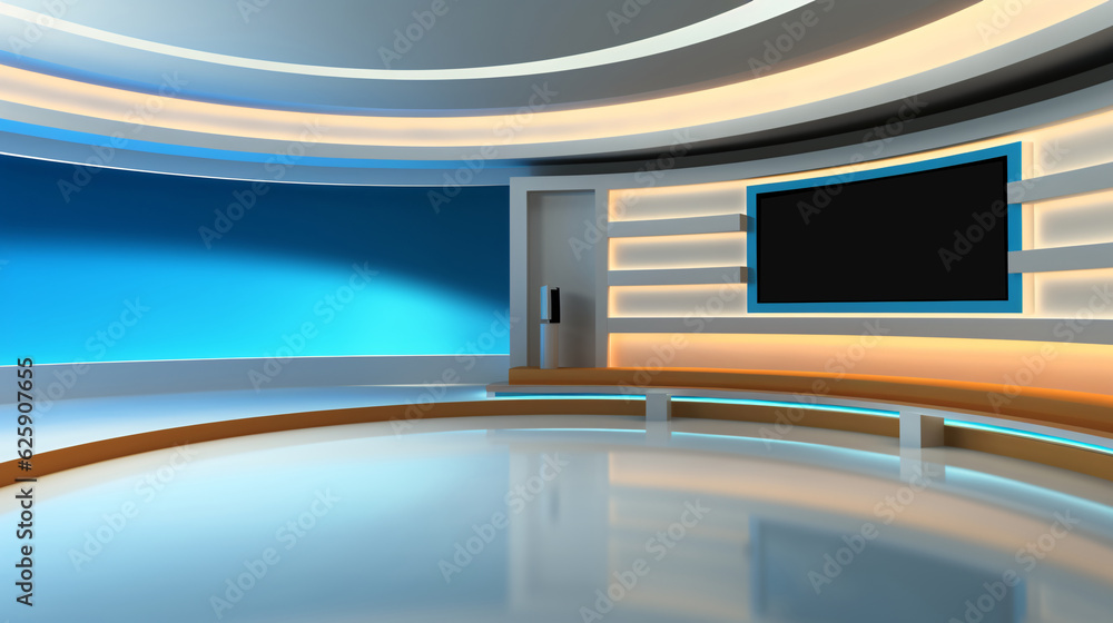 Tv Studio. News studio. News room. Background for newscast. Backdrop ...