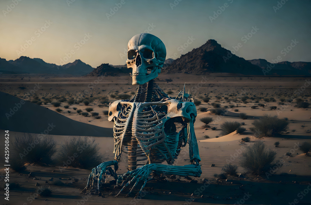 Eerie Wasteland: Skeleton in the Desert, a Grim Reminder of ...