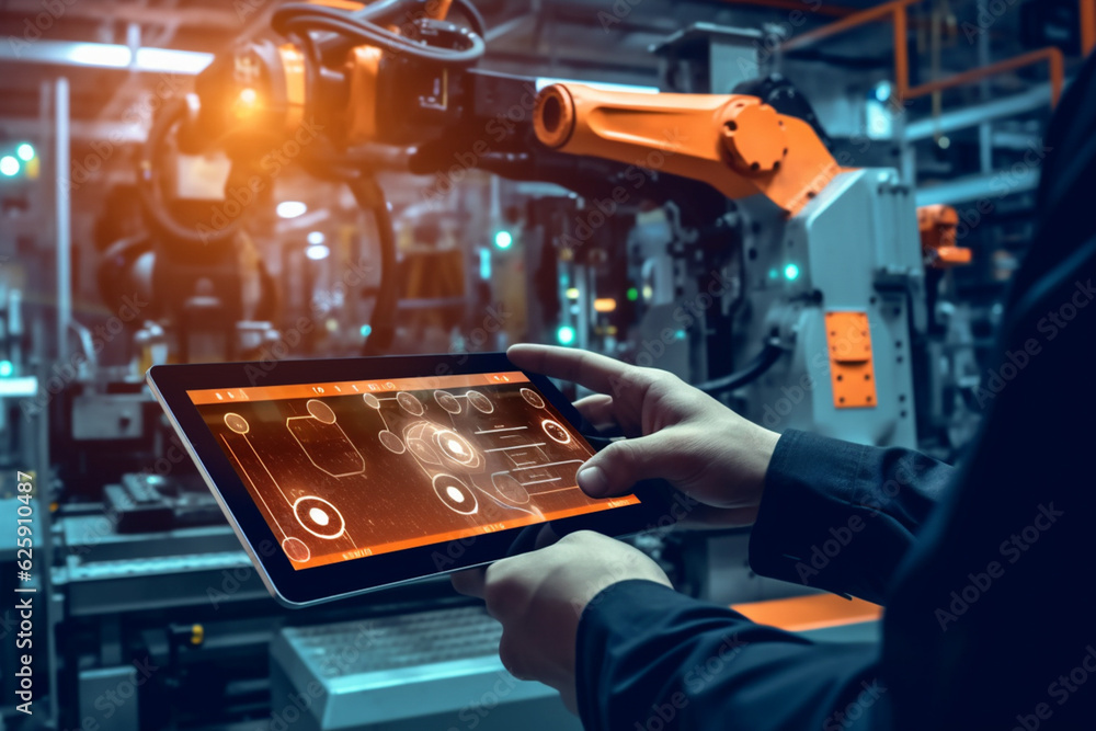 Advanced robot arm system for digital industry and factory robotic ...