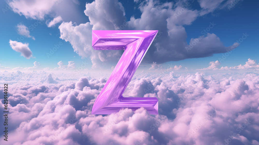Background with big capital letter Z vaporwave style to represent ...