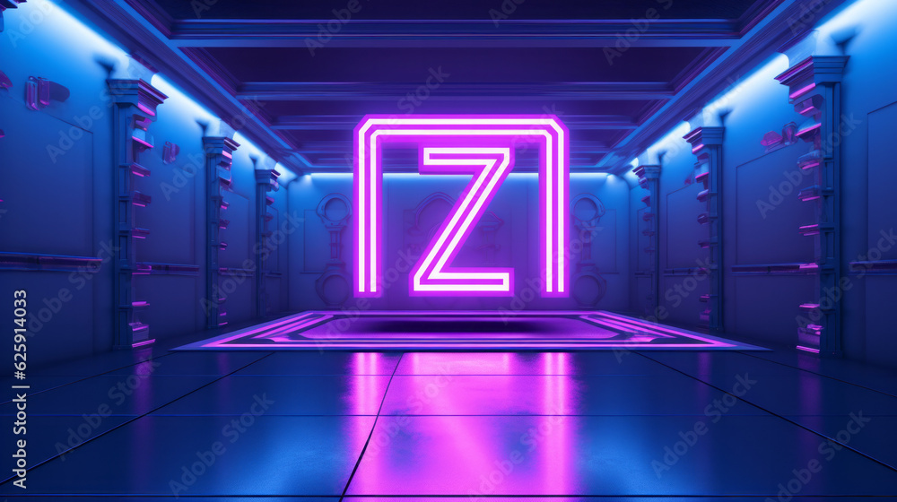 Background with big capital letter Z vaporwave style to represent ...
