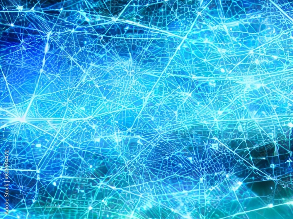 Blue background with blue digital illustration and The network of ...