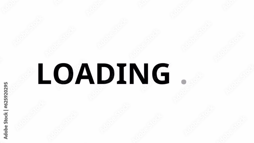 Upgrade status black and white loading text animation. Program install ...