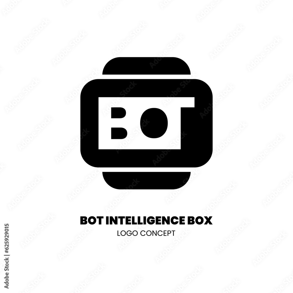 Vetor de AI BOT Logo Design Concept - Innovative B O T Initial Letter ...