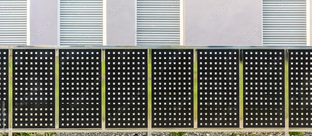 A Modern Take on Perforated Metal Fencing Stock Photo | Adobe Stock