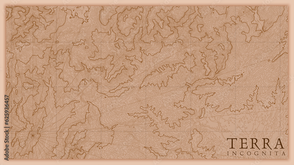 Ancient abstract earth relief old map. Generated conceptual vector ...
