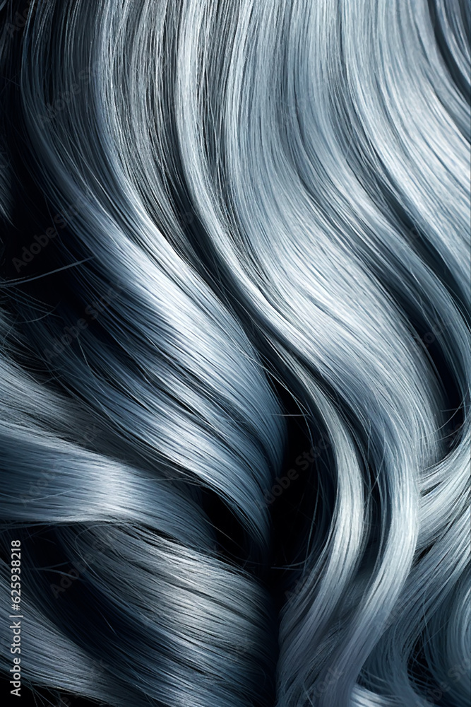 Curled gray hair as background, texture, AI Generated Stock Photo ...