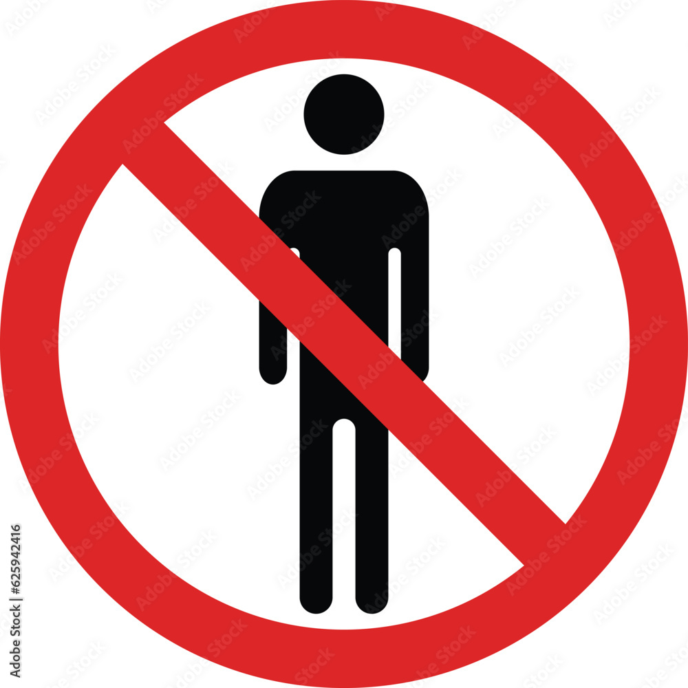 No people allowed sign vector . Enter prohibition sign Stock Vector ...