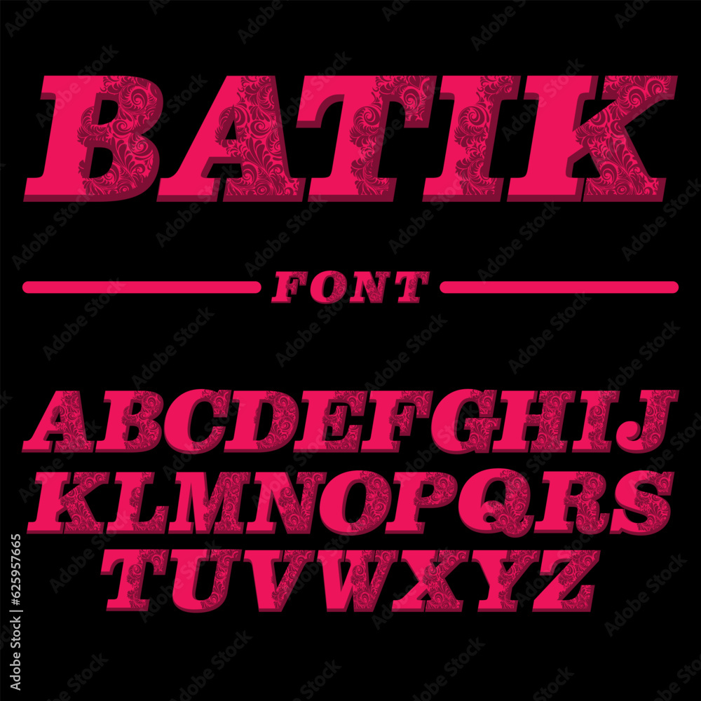 The traditional batik font used in Indonesia is unique and elegant ...