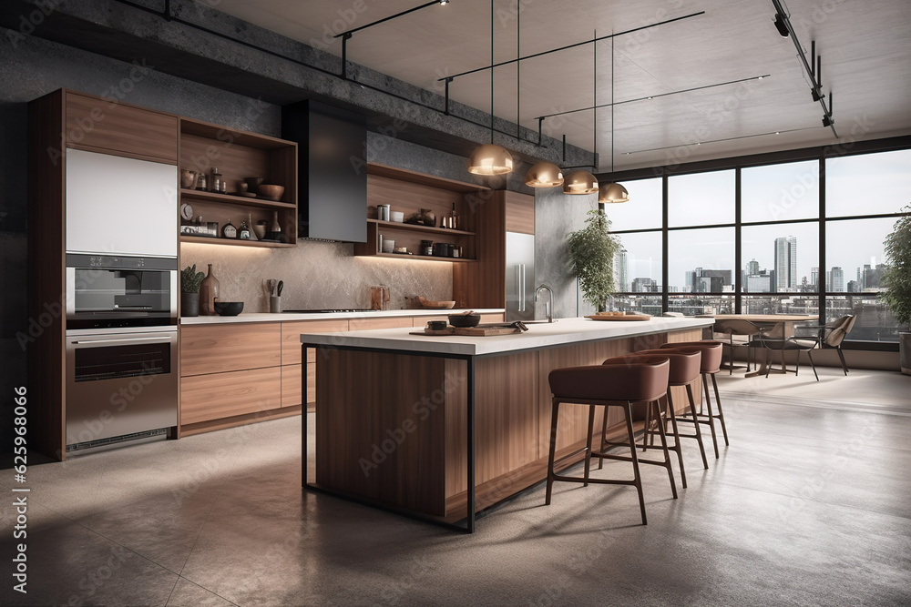 Get a glimpse of the kitchen of the future, featuring a futuristic bar ...