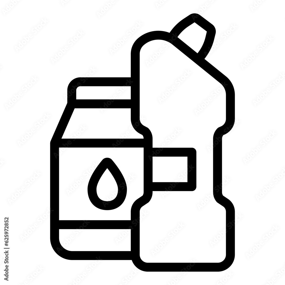 Bleach and powder line icon, car washing concept, Clean products sign ...