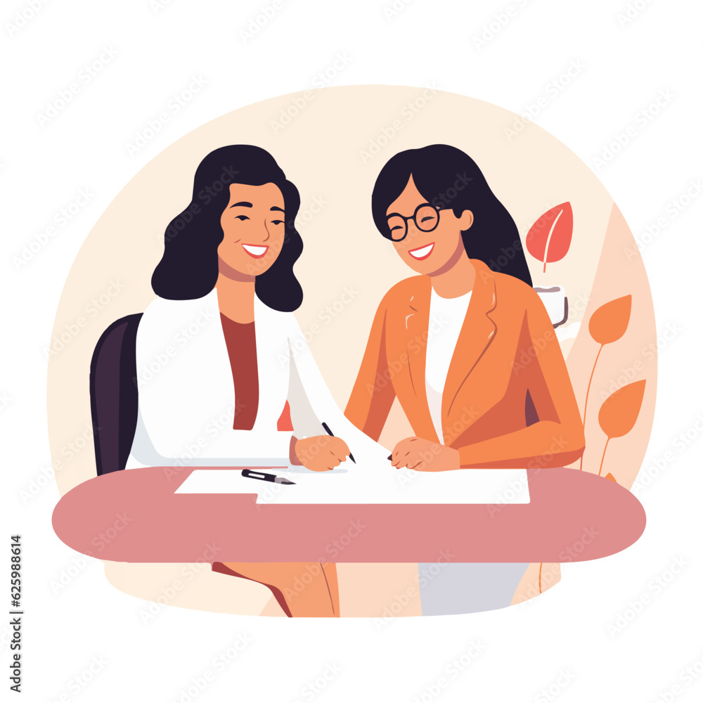 image of nurse signing form,health images,nurse and doctor vector ...