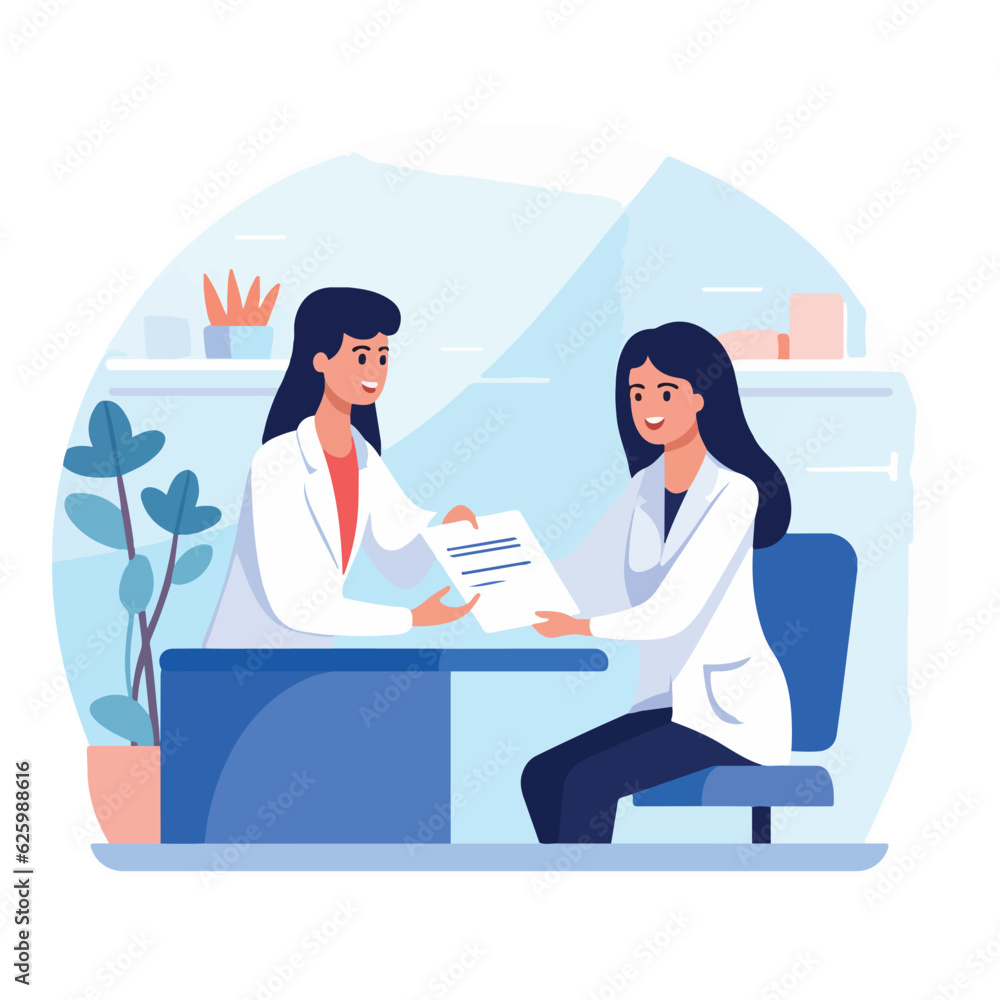 image of nurse signing form,health images,nurse and doctor vector ...