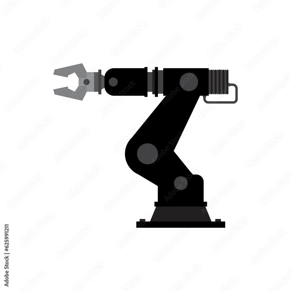 Computer robotic arms and AI technology, Robotic arms along assembly ... Computer robotic arms and AI technology, Robotic arms along assembly ...