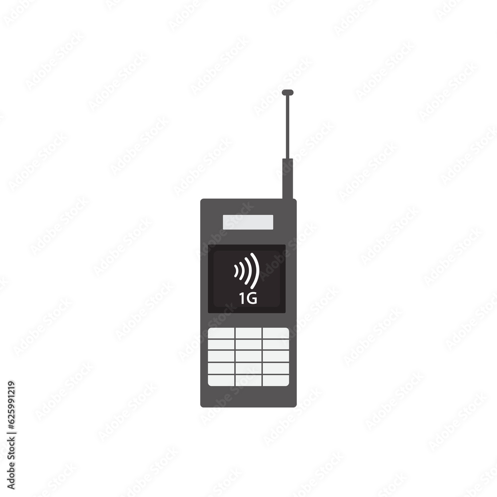 The concept of wireless communication, phone with text 1G. 1 G high ...