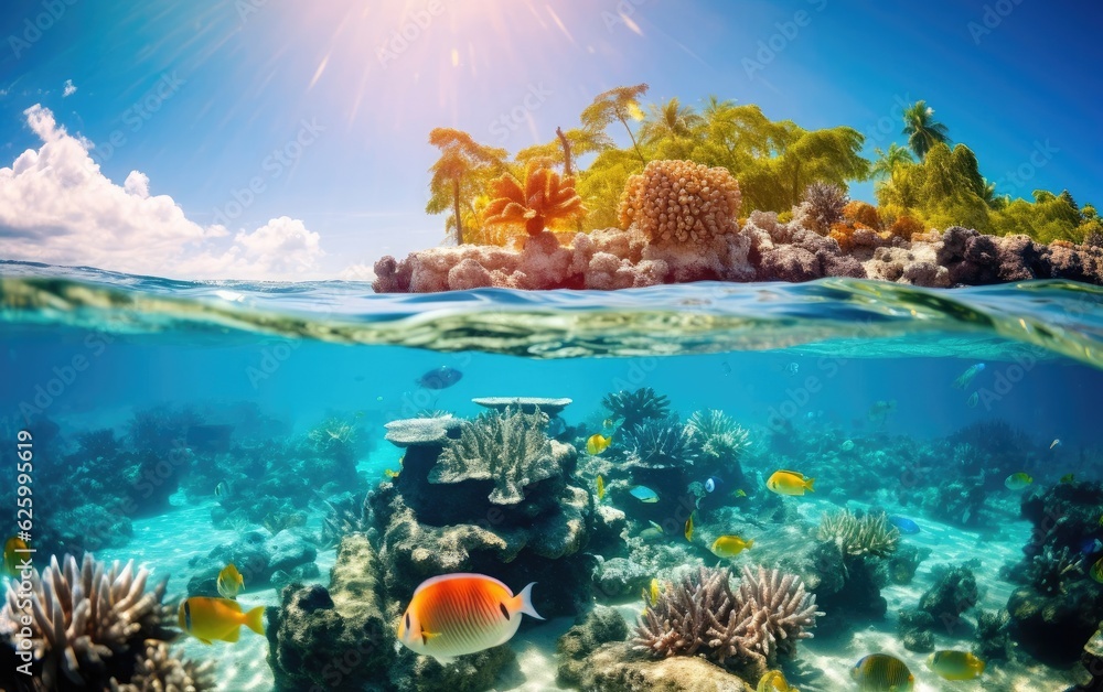 Coral reefs thrive in clear waters, advocating for reducing plastic ...